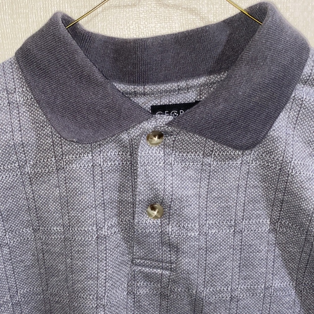 Men’s Large Vintage George Collared Long Sleeve Shirt - Gem